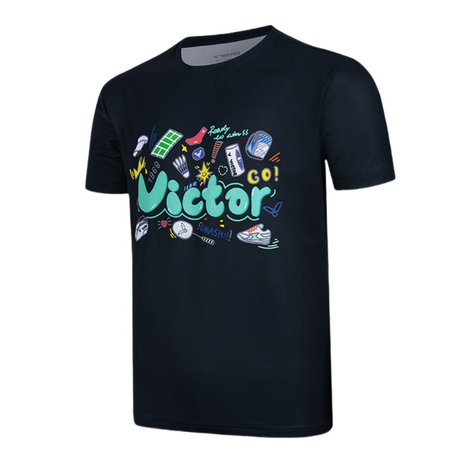 VICTOR T-50032 Training T-Shirt Black | 2025 Unisex Sportswear – Gem Sports