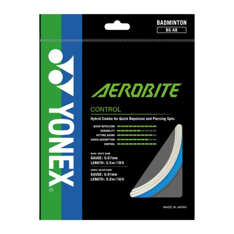 YONEX AEROBITE Badminton String Hybrid Set - Blue/White | Gem Sports