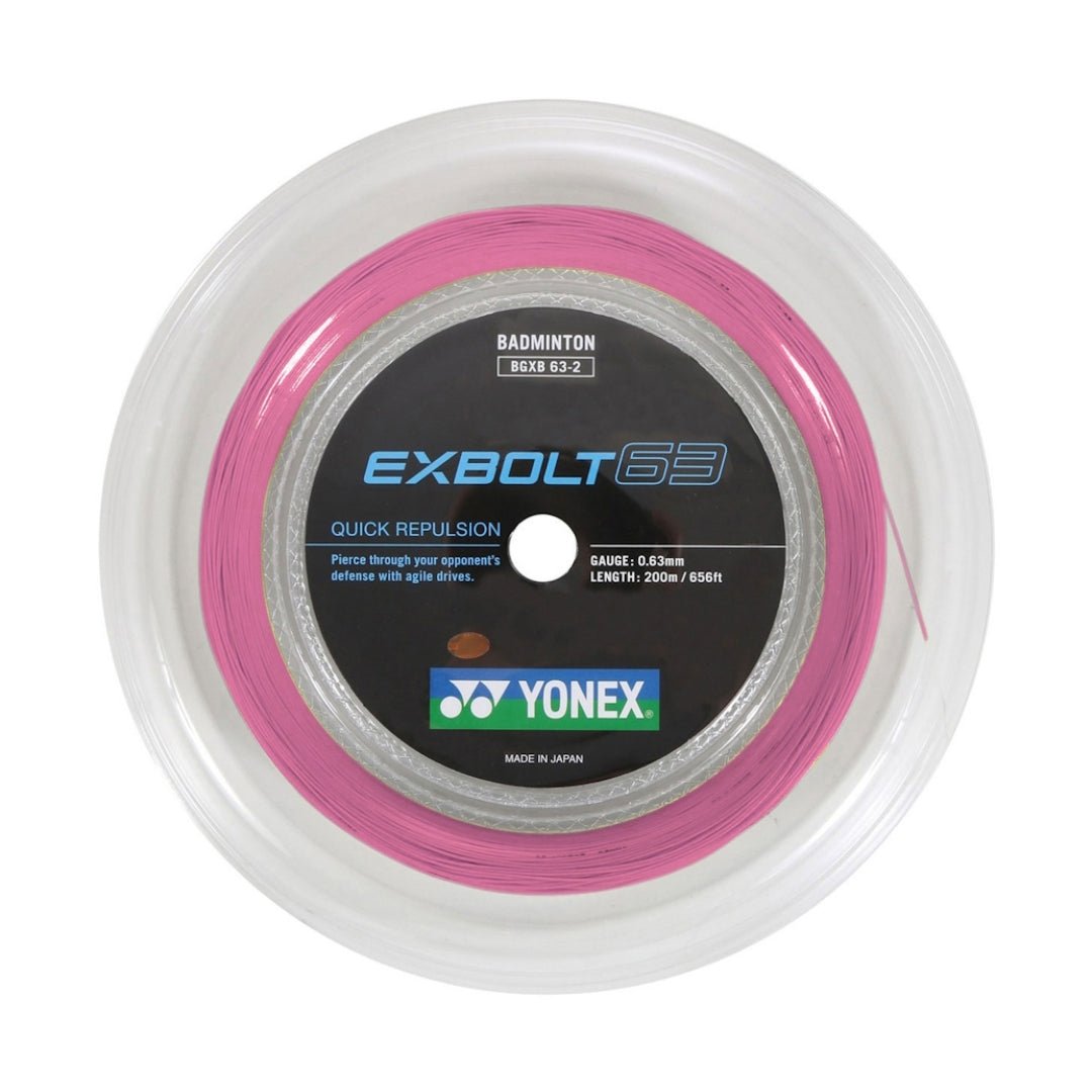 YONEX EXBOLT 63 Light Pink Badminton String Coil (200m) – Gem Sports