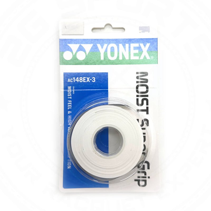 YONEX AC148EX Moist Super Grip (3 Pack) | White | Gem Sports