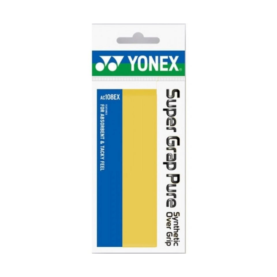 YONEX AC108EX Super Grap Pure Grip (Single Pack) | Yellow | Gem Sports