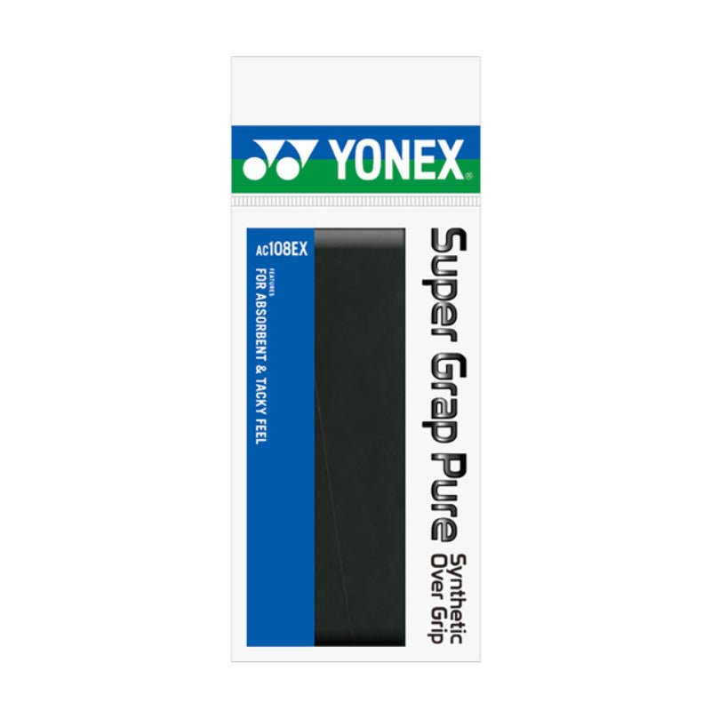 YONEX AC108EX Super Grap Pure Grip (Single Pack) | Black | Gem Sports